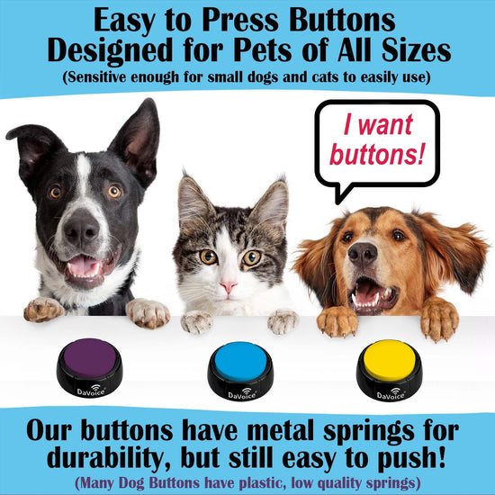 Dog Buttons for Communication, Dog Talking Button Set Dogs Pets Cats